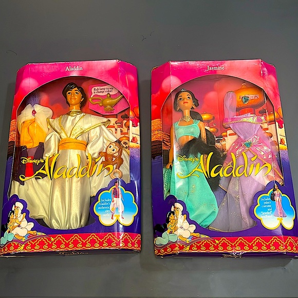 Disney | Toys | Nwt 992 Mattel Disneys Aladdin Jasmine Barbie Dolls Set ...
